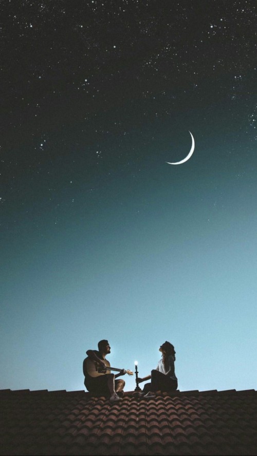 Couple, Silhouettes, Love, Romance, Night - Night Romantic Image Hd ...