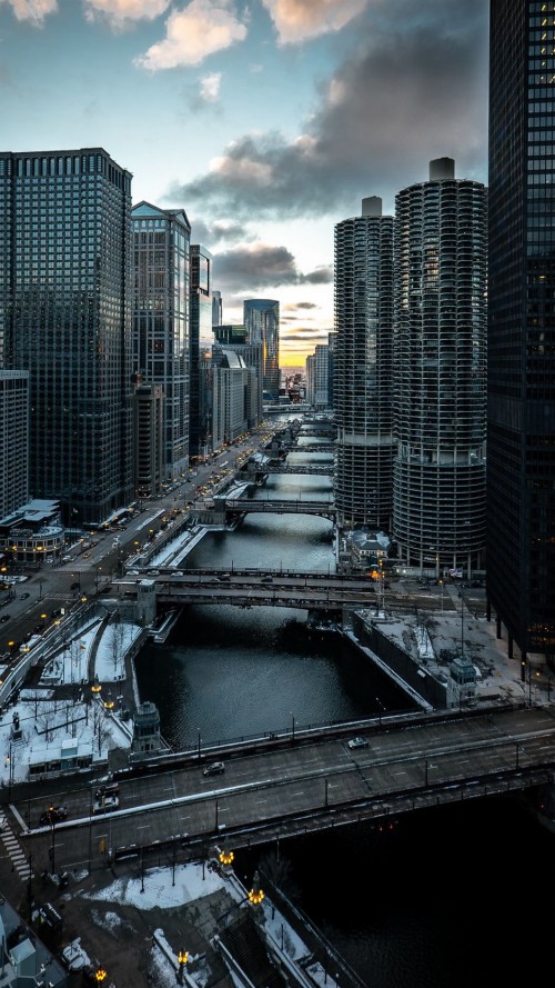 Wallpaper City, Buildings, Aerial View, Bridges, Chicago - Chicago ...