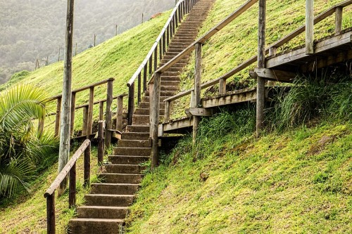 Concrete Staircase Surrounded By Green Grass, Crossroads, - Free ...