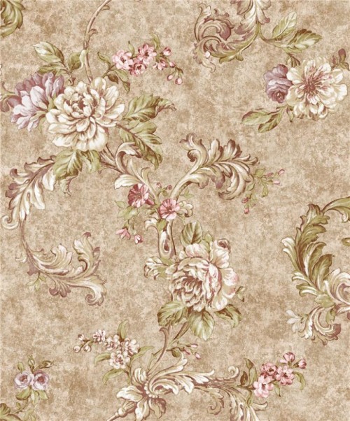 Durable American Style Wallpaper , Floral Print Wallpaper - Wallpaper ...