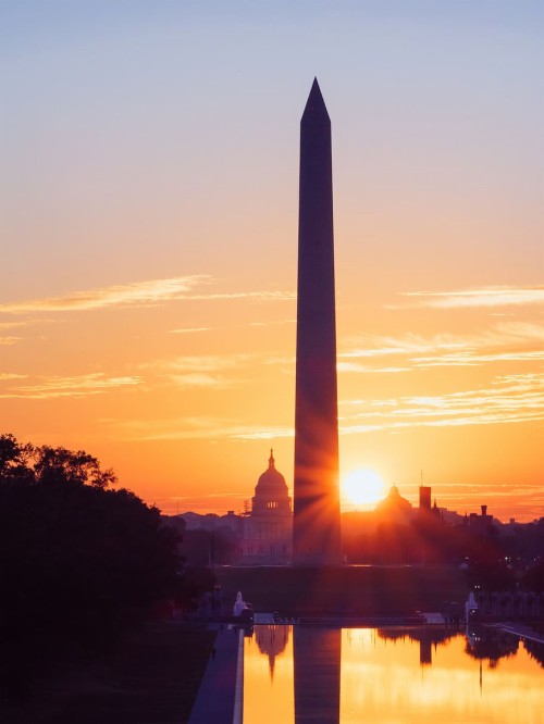 Dc, Washington, Monument, Sunrise, Sunset, Sky, Architecture ...
