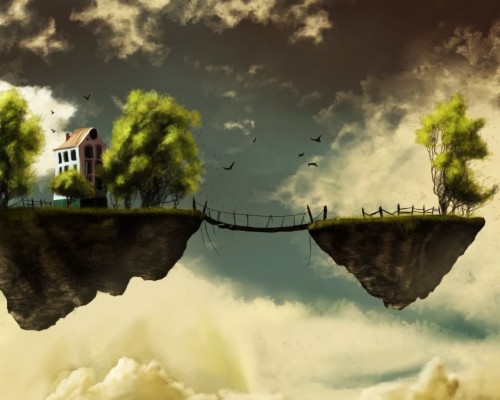 Land Floating In Sky (#335488) - HD Wallpaper & Backgrounds Download