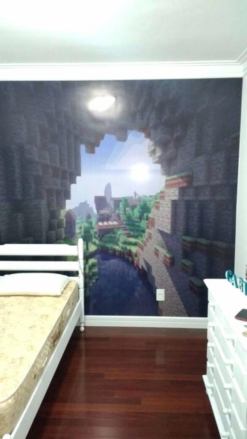 Minecraft Wallpaper For Bedroom Wallpaper For Bedroom - Minecraft Kids ...