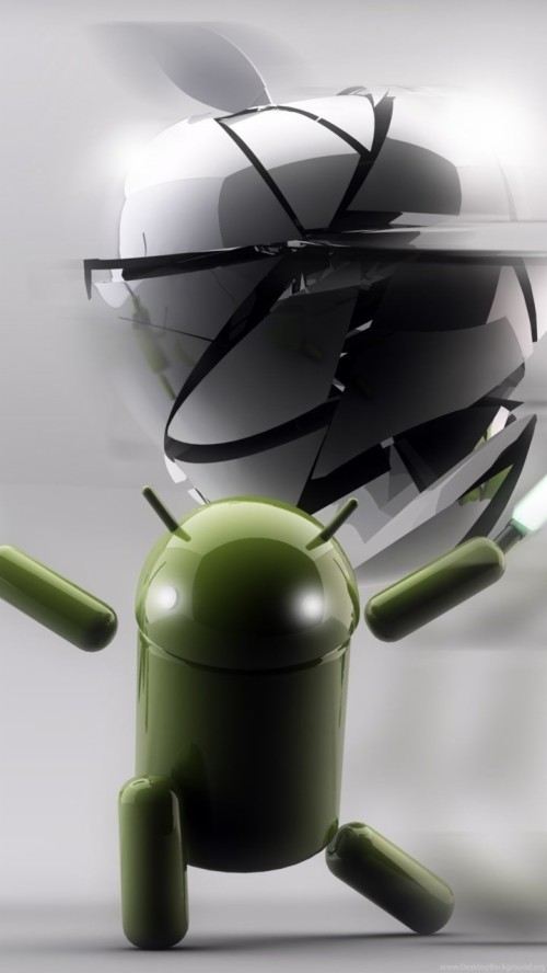 Apple Vs Android (#839206) - HD Wallpaper & Backgrounds Download