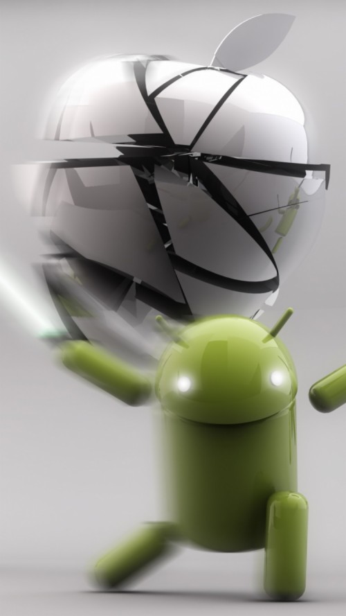 Apple Vs Android (#839206) - HD Wallpaper & Backgrounds Download