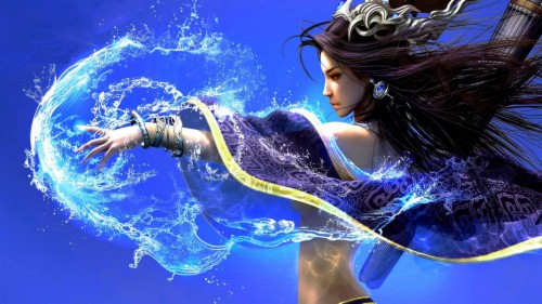 Beautiful Girl, Water, Fantasy, 3d And Abstract - Water Magic Fantasy ...