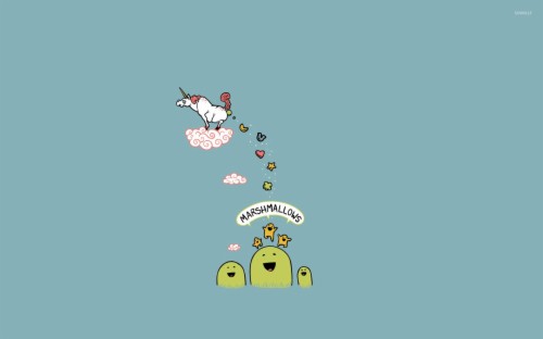 Unicorn And Marshmallows Wallpaper - Fun Screensaver (#92922) - HD ...